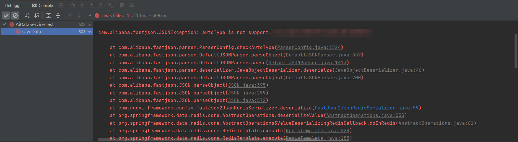 com.alibaba.fastjson.JSONException: autoType is not support. com.xxx_com.alibaba.fastjson ...