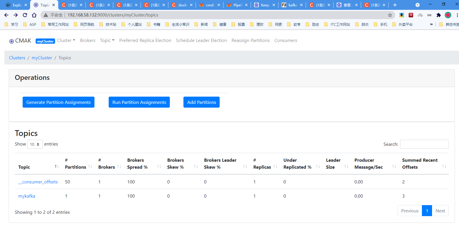 docker kafka 安装使用和可视化面板CMAK_cmak docker-CSDN博客