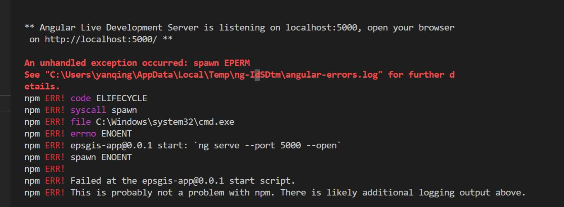 spawn EPERM-CSDN博客