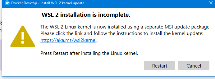 Docker安装后启动提示WSL 2 is not installed-CSDN博客