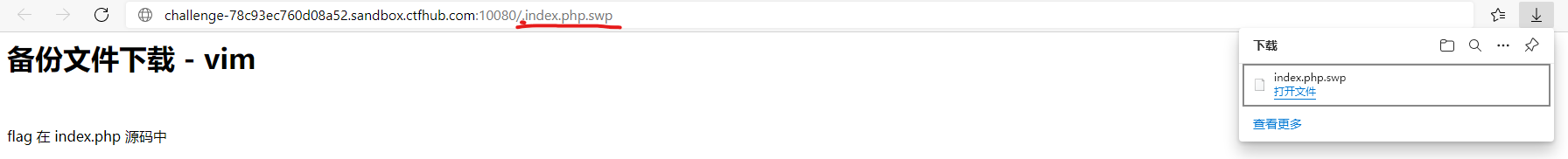 [CTFHub]vim缓存（web＞信息泄露＞备份文件下载）_网络安全vim缓存-CSDN博客