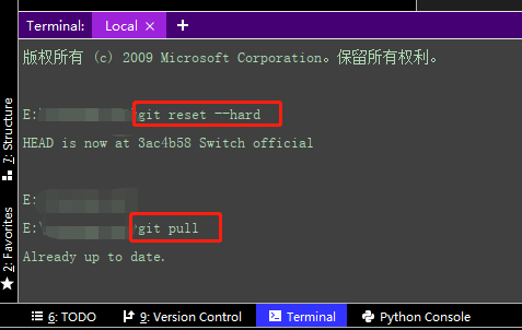 Git冲突：Your local changes would be overwritten by merge. Commit, stash or revert them to proceed ...