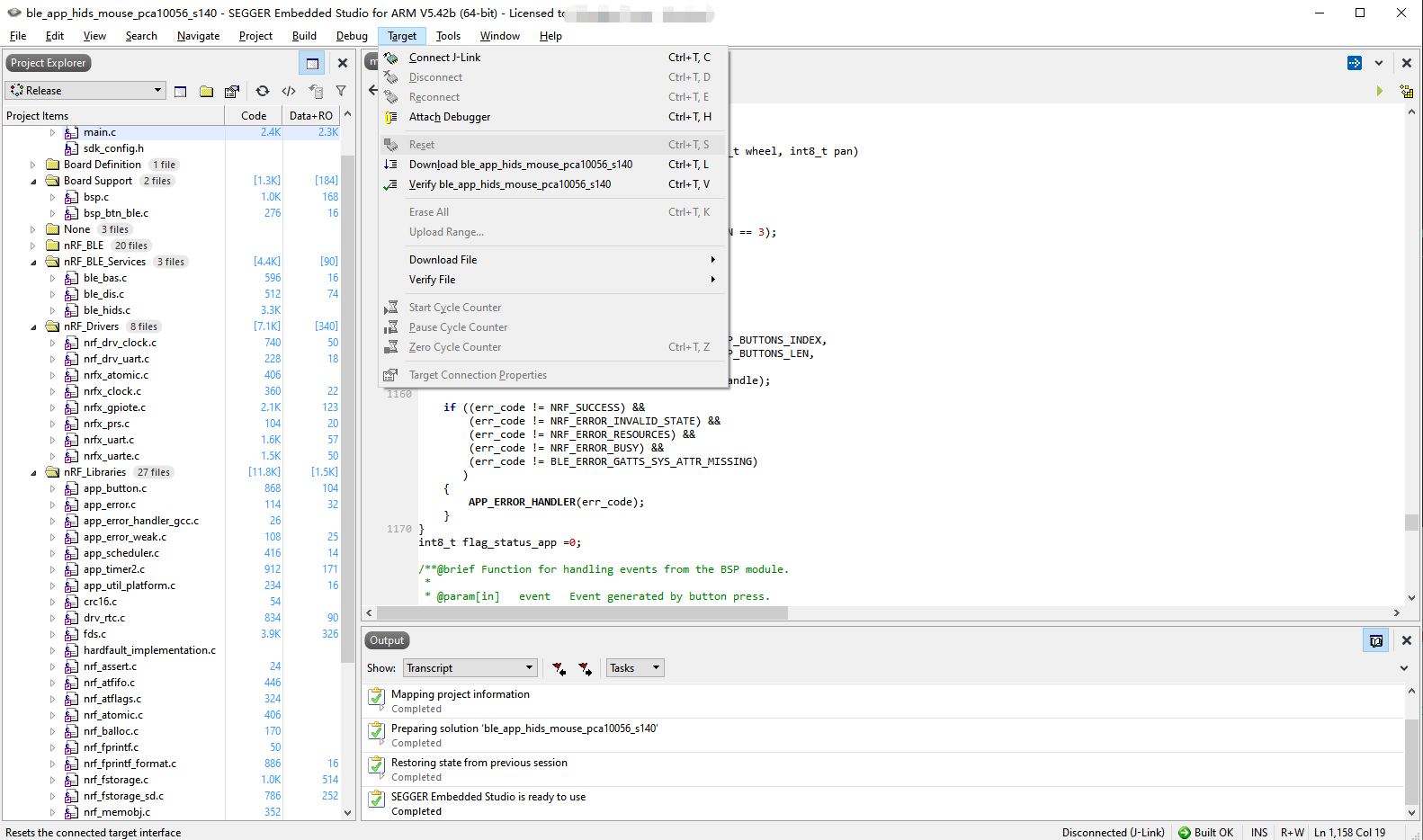 用SEGGER Embedded Studio（SES）开发蓝牙nRF52840_segger embedded studio 开发nrf52840-CSDN博客