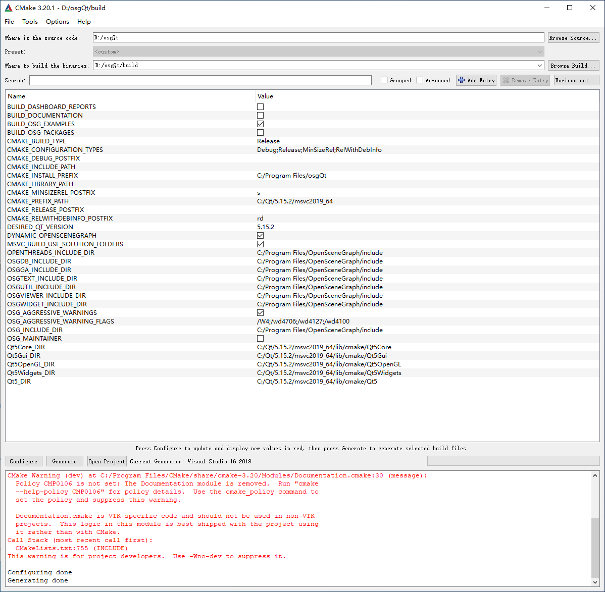 osgQt Windows编译和使用 OSG3.6.4 VS2019 Qt5.15.2 CMAKE3.20_osgqopengl.lib-CSDN博客