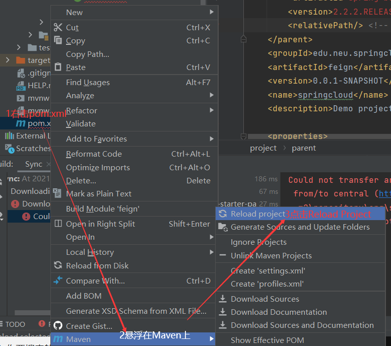 IDEA导入别人项目时org.springframework.boot:spring-boot-starter-parent:pom:2.2.2.RELEASE (系统找不到指定的路径 ...