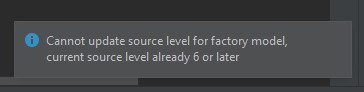 By default, the Java language level is set to 5 which is not supported by the current Java ...