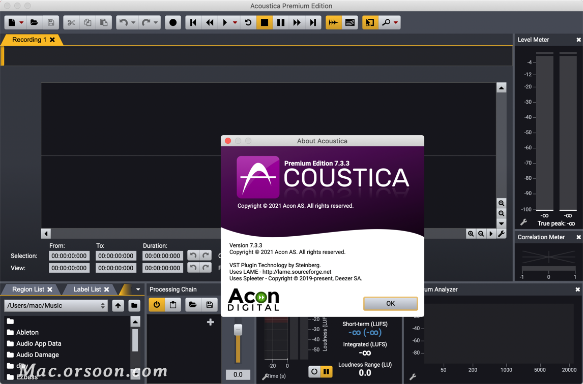 Acoustica Premium Edition Mac(音频编辑软件)_为什么acoustica premium edition 拿出来没 ...