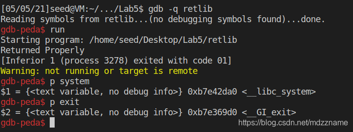 信息安全 Seed Lab5 Return To Libc Attack Lab Csdn博客eos 2045