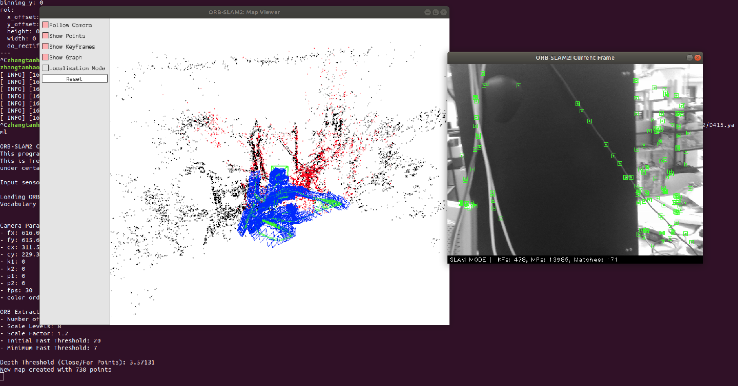 SLAM入坑之一:用realsense D415跑一下ORB-SLAM在ROS-melodic上_opensv视觉slam深度相机d415 ...