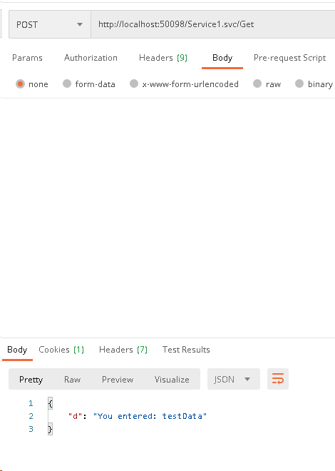 WCF服务可PostMan调用_postman wcf_向着有光的地方前进的博客-CSDN博客