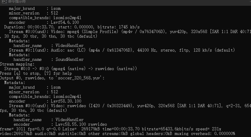 MP4文件转YUV格式_mp4 yuv-CSDN博客