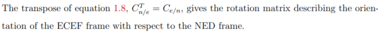 导航坐标系变换关系_ecef转ned-CSDN博客