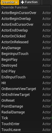 UE4 Actor部分方法介绍_ue actorbegincursorover-CSDN博客