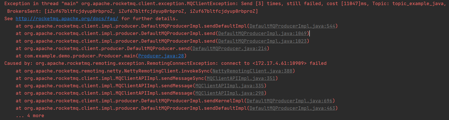 阿里云服务器rocketmq 471的下载和安装，mqclientexceptionsend 3 Times，remotingtoomuchrequestexception 