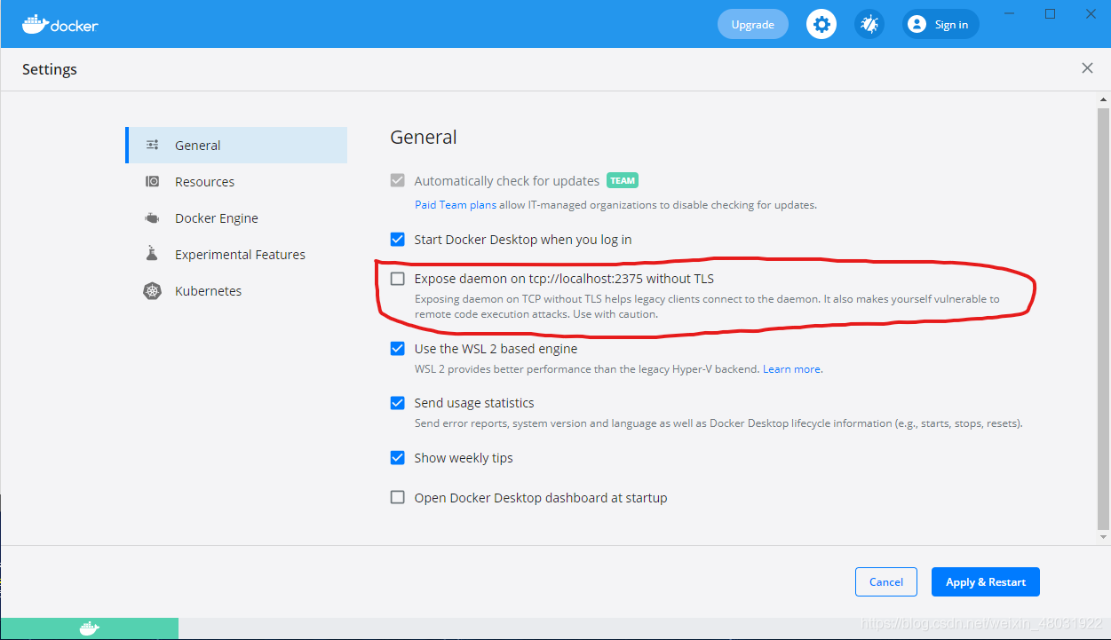 Docker在wsl,windows下出现 Cannot Connect To The Docker Daemon At Unix