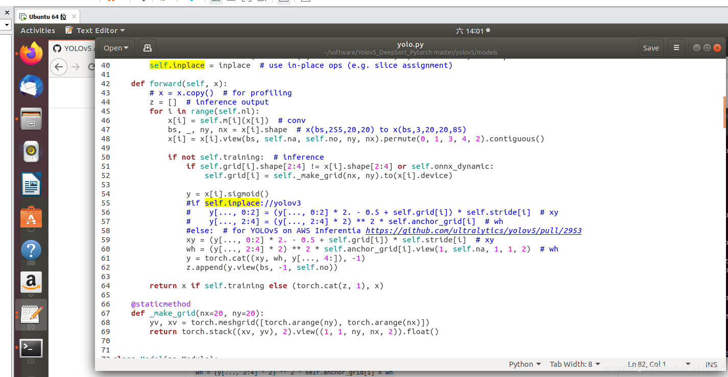 Deepsortyolov5测试时,出现detect‘object Has No Attribute ‘inplace‘attributeerror Detect Object