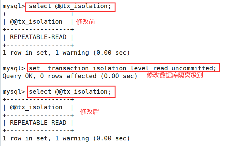 解决“set transaction isolation level read uncommitted；“命令无法修改MySQL数据库隔离级别的问题_set transaction ...