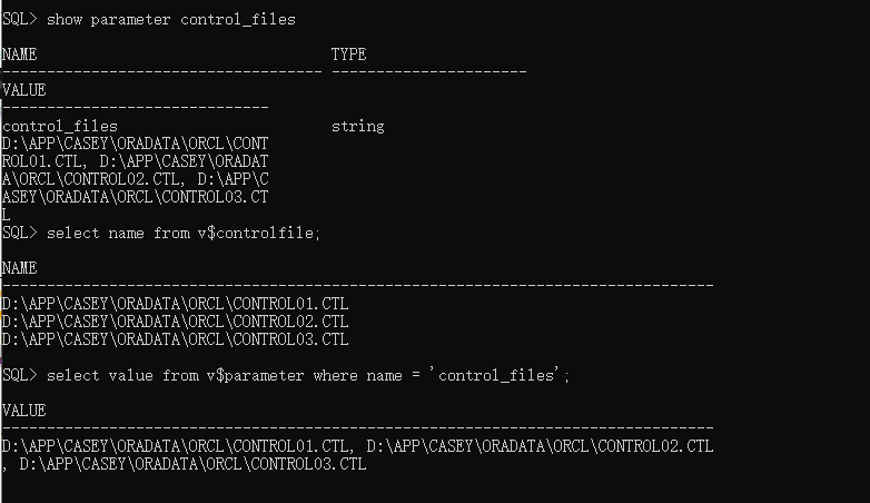 oracle实验四—初始化参数文件与控制文件管理_将以个人名字命名的数据库的控制文件以文本形式进行备份,并查看相应的文本,-CSDN博客
