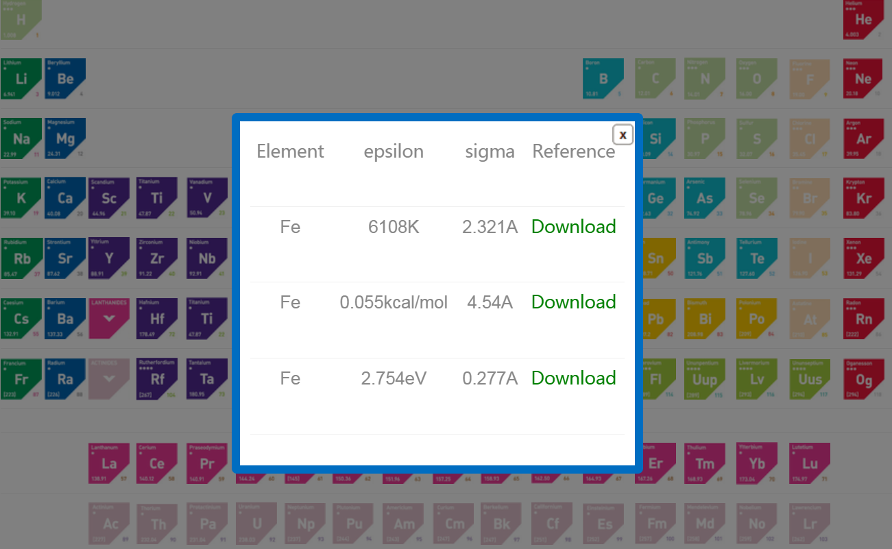 lammps教程：推荐一个LJ力场参数查询及参数转换网站_lammps粗粒化中lj-CSDN博客