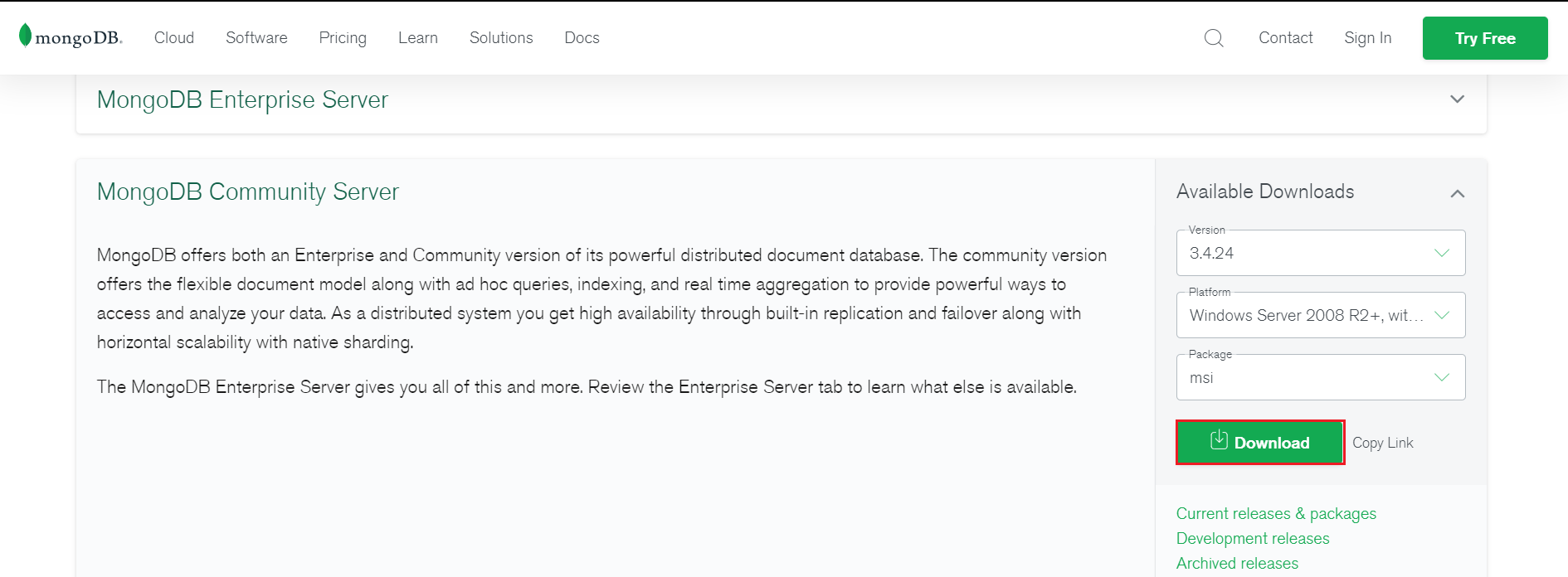 windows安装mongodb-3.4.24_mongo-3.4.24 下载-CSDN博客