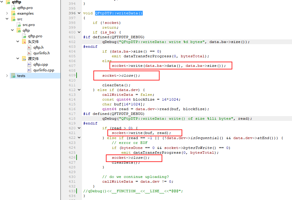 QFTP上传文件出现Warning:: QIODevice::read (QTcpSocket, “QFtpDTP Active state socket“): device not open ...