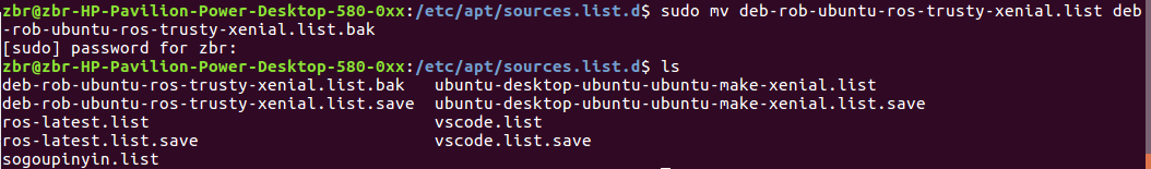 ubuntu16.04 apt-get update 报错E: Failed to fetch http://ppa.launchpad.net/deb-rob/ros-trusty ...