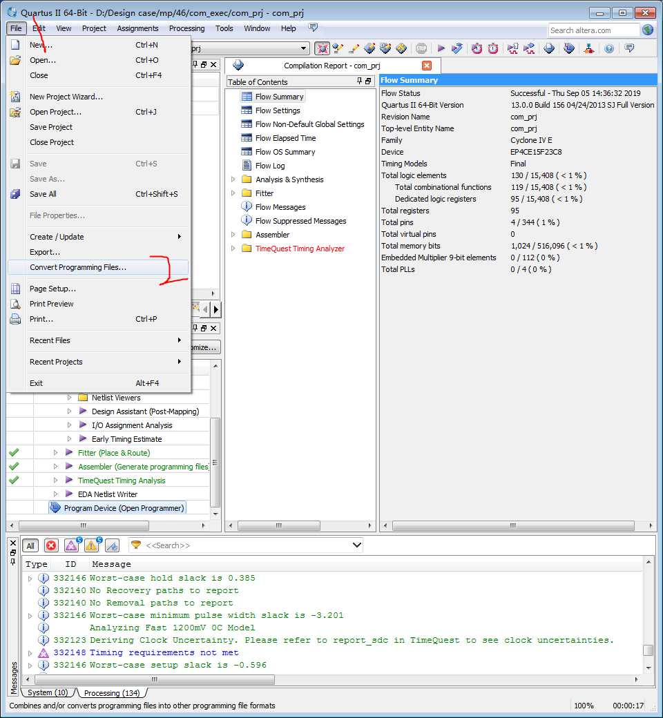 Quartus Prime固化烧结文件的步骤_quartus prime programmer-CSDN博客