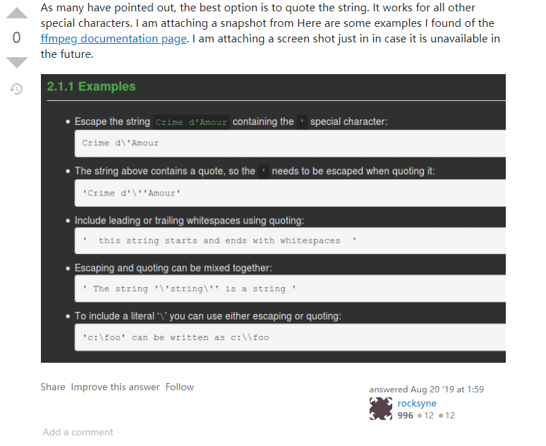 解决ffmpeg使用过程中的痛点——无法识别有空格的文件名：给文件名加上引号即可_ffmpeg不识别文件名-CSDN博客