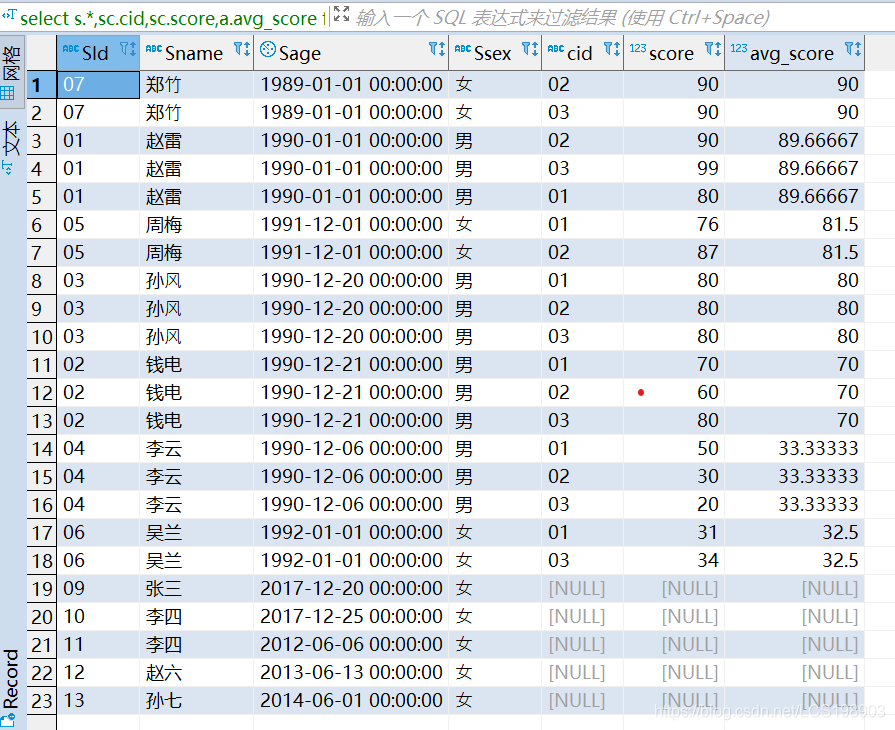 Sql经典查询sql查询和“95001”号同学学习的课程完全相同的其他同学的学号和姓名 Csdn博客