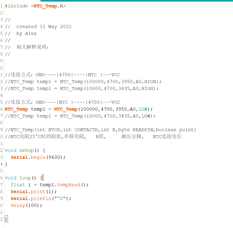NTC温度传感器 (含arduino程序)（公式解算版）（终极）_ntc arduino温度传感器温度计算-CSDN博客