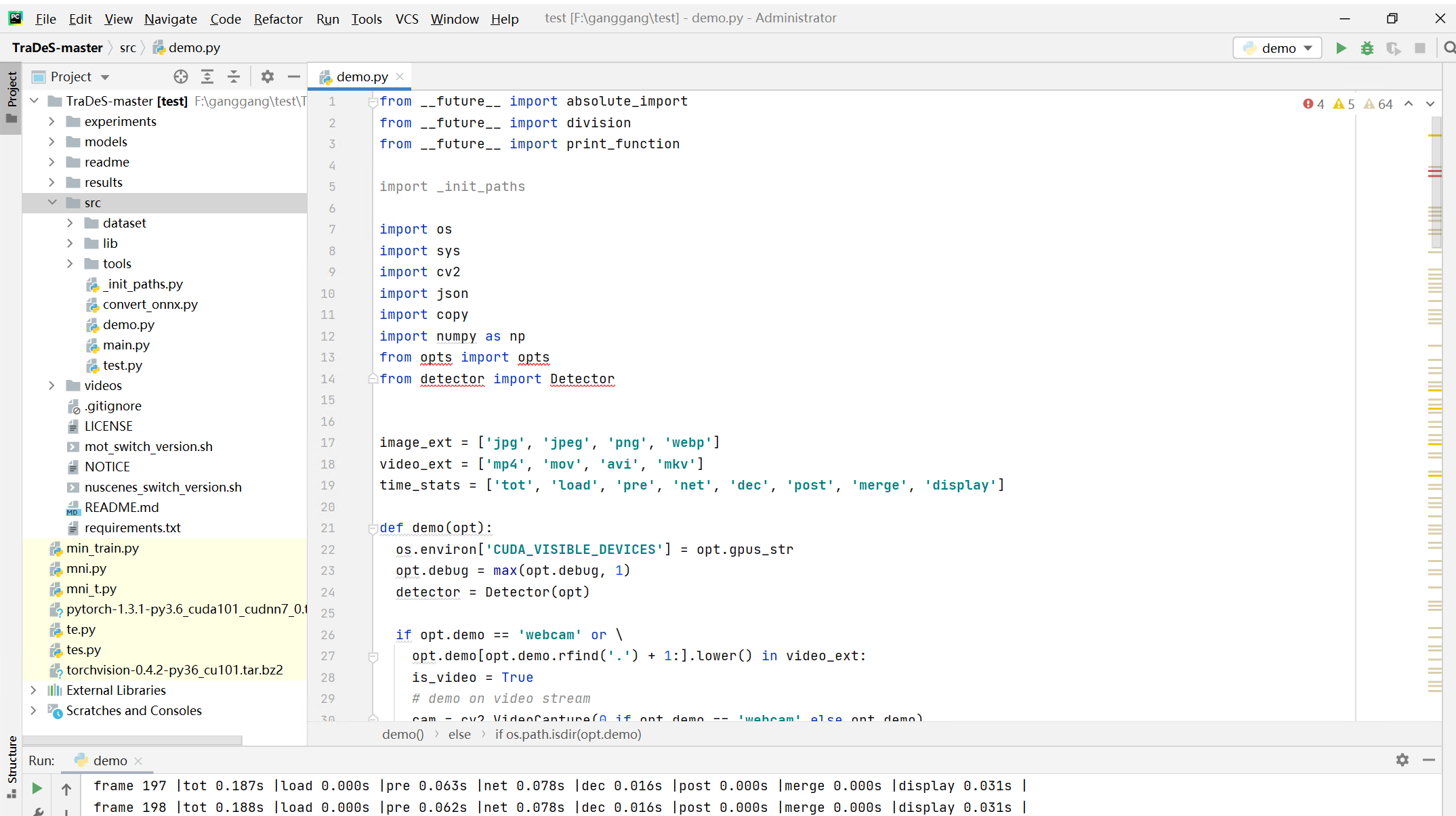 将cmd终端运行的程序，在pycharm中调试运行（demo.py test.py train.py）_pycharm如何在终端中进行调试 ...