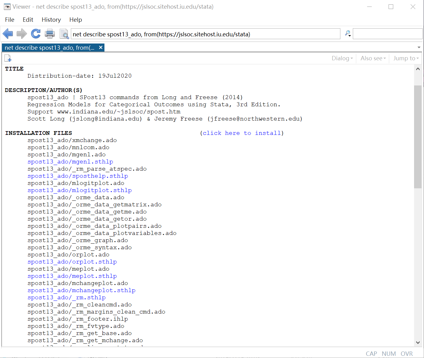 Stata15 cannot be installed on the spost13 command package, error: StackTrace Not Available How ...
