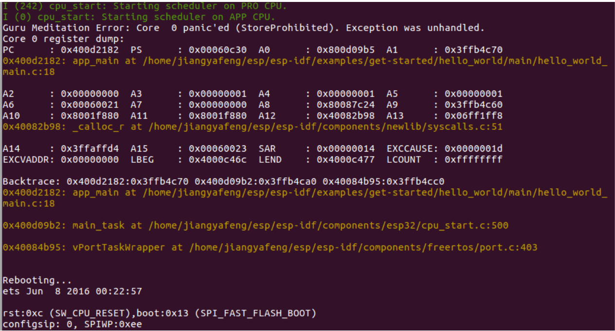 ESP-IDF Guru Meditation 错误分析_guru meditation error: core 0 panic'ed (loadprohib-CSDN博客