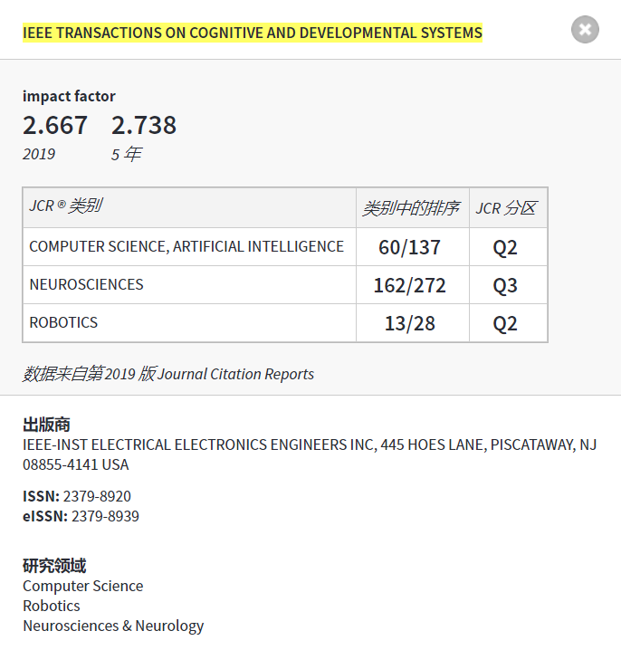 人工智能/机器人/工程类投稿期刊、会议推荐_ieee transactions on cognitive and developmental s-CSDN博客