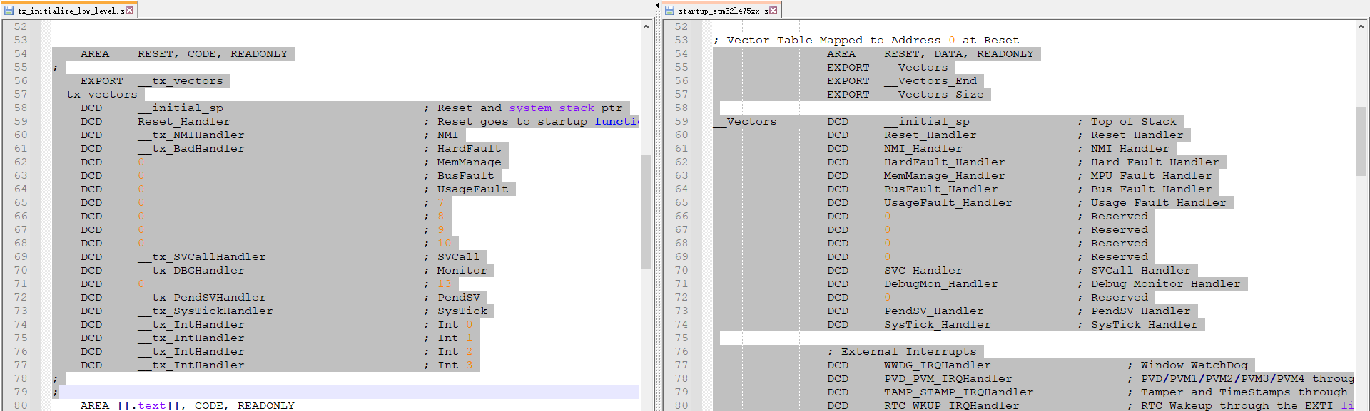 ThreadX最小移植及tx_initialize_low_level.s的简要分析_stm32cubemx threadx-CSDN博客