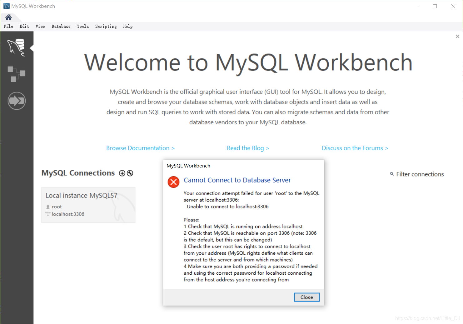 Cannot Connect To Database Servermysql 自己试着搞一搞。 Csdn博客