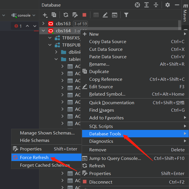 idea的Database无法提示表名、字段名、无法加载schema问题_you can compare data sources, schemas and tables. -CSDN博客