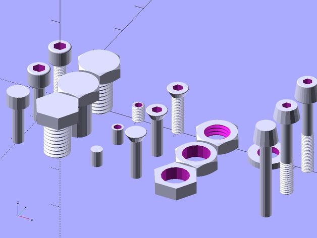 openscad螺栓数据生成_openscad 螺丝-CSDN博客
