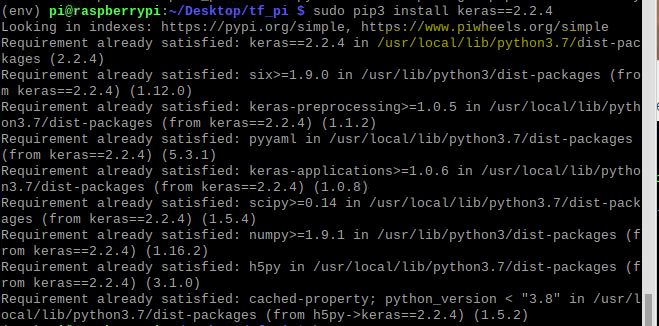 【树莓派4B深度学习 垃圾分类】Chap.1 给树莓派配置keras+tensorflow【深度学习 招式篇】_基于深度学习的垃圾分类所需要的pip环境-CSDN博客