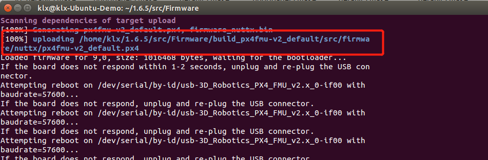px4在ubuntu中make px4fmu-v2_default upload上传失败_qgroundcontrol px4烧录固件失败-CSDN博客