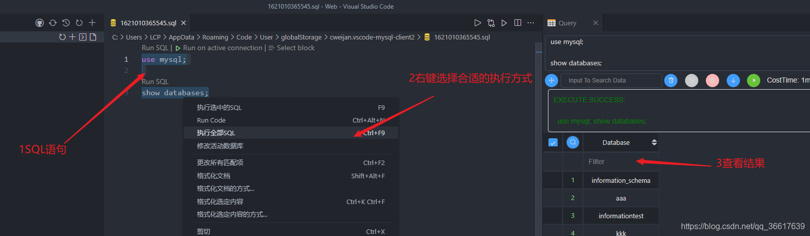Vscode 中的 Mysql 相关插件使用vscode Mysql插件 Csdn博客