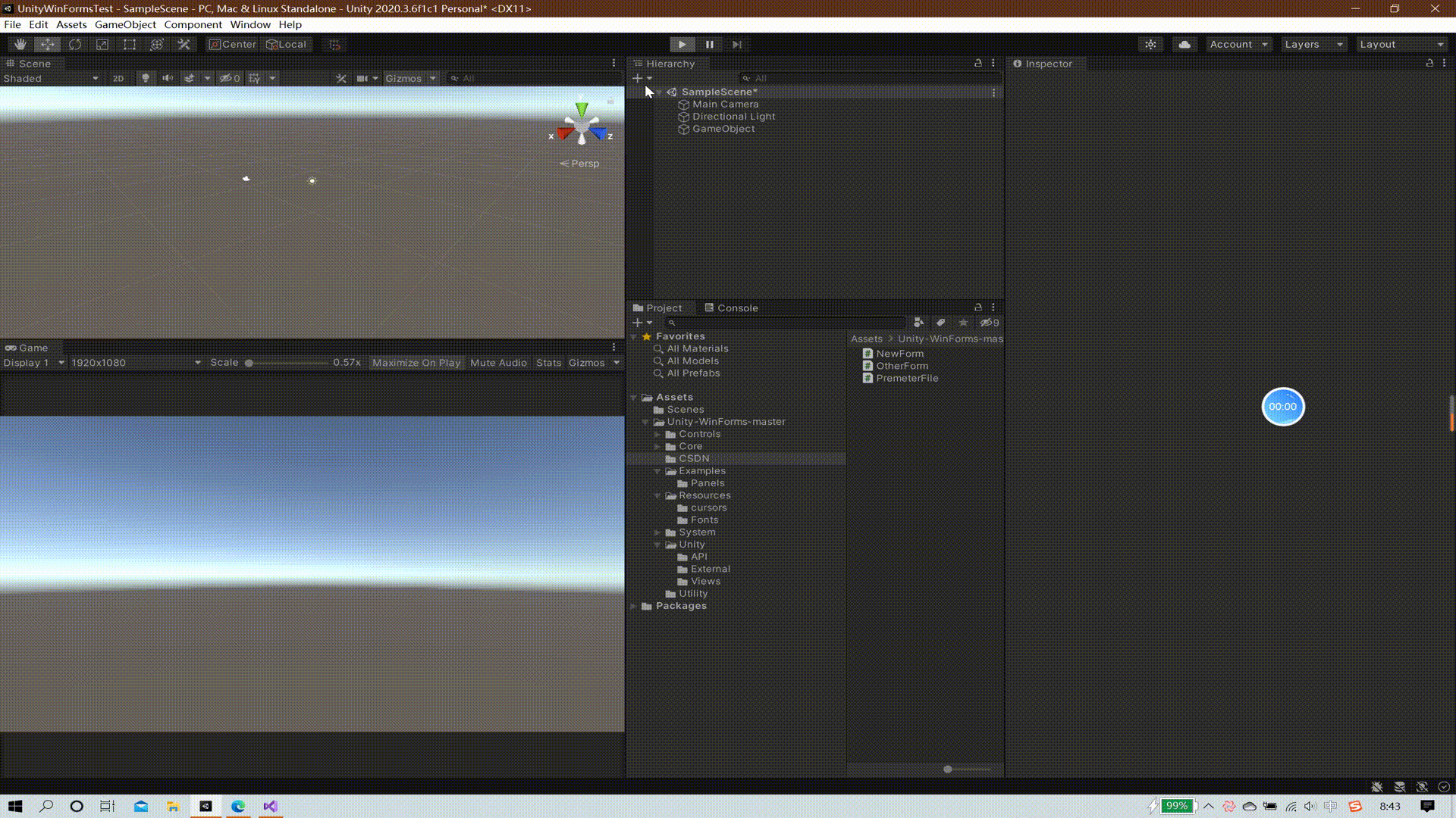 Unity3D中嵌入winform窗体应用程序：成长之路二_unity加载winform控件-CSDN博客
