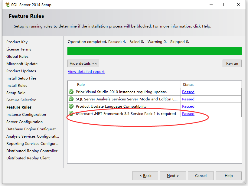 SQL Server 2014 安装时提示Microsoft.NET Framework 3.5 Service Pack 1 is required_microsoft . net ...