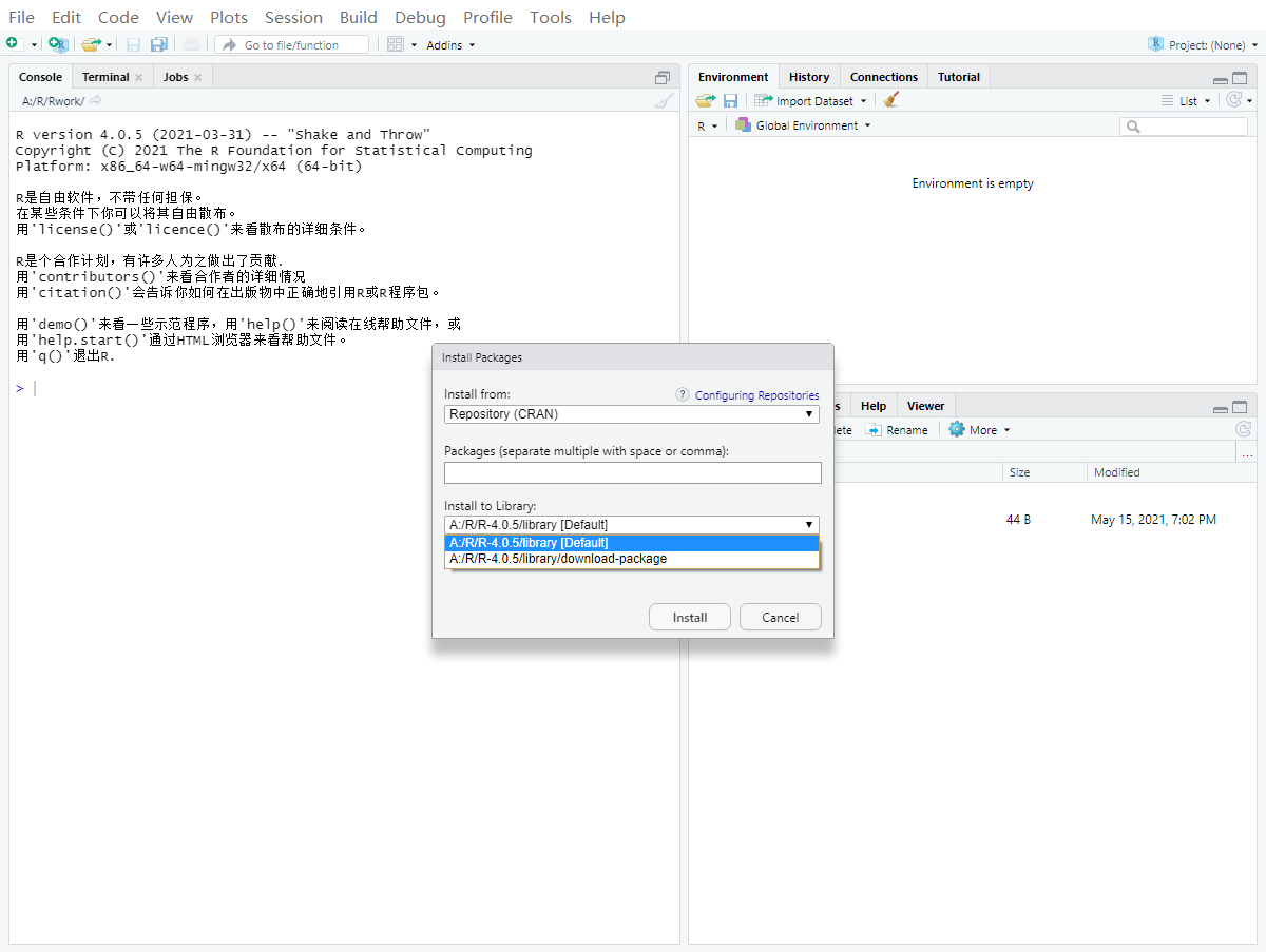 Rstudio 更改工作路径和安装包的路径_如何更改setwd-CSDN博客