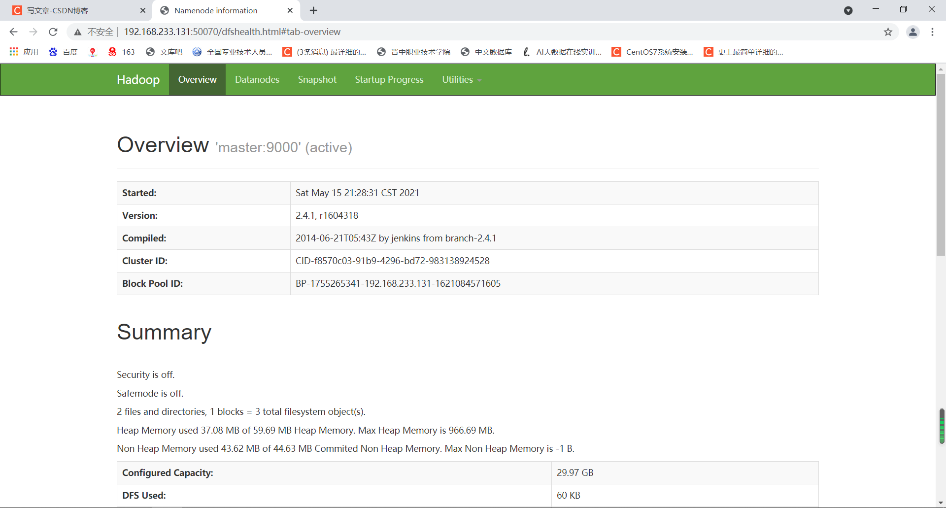 Hadoop平台搭建_hdfs-site.xml 指定用户-CSDN博客