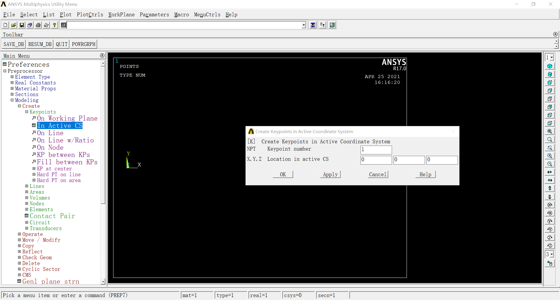 基于ANSYS-APDL的简单静力学分析示例（悬臂梁）_apdl案例-CSDN博客