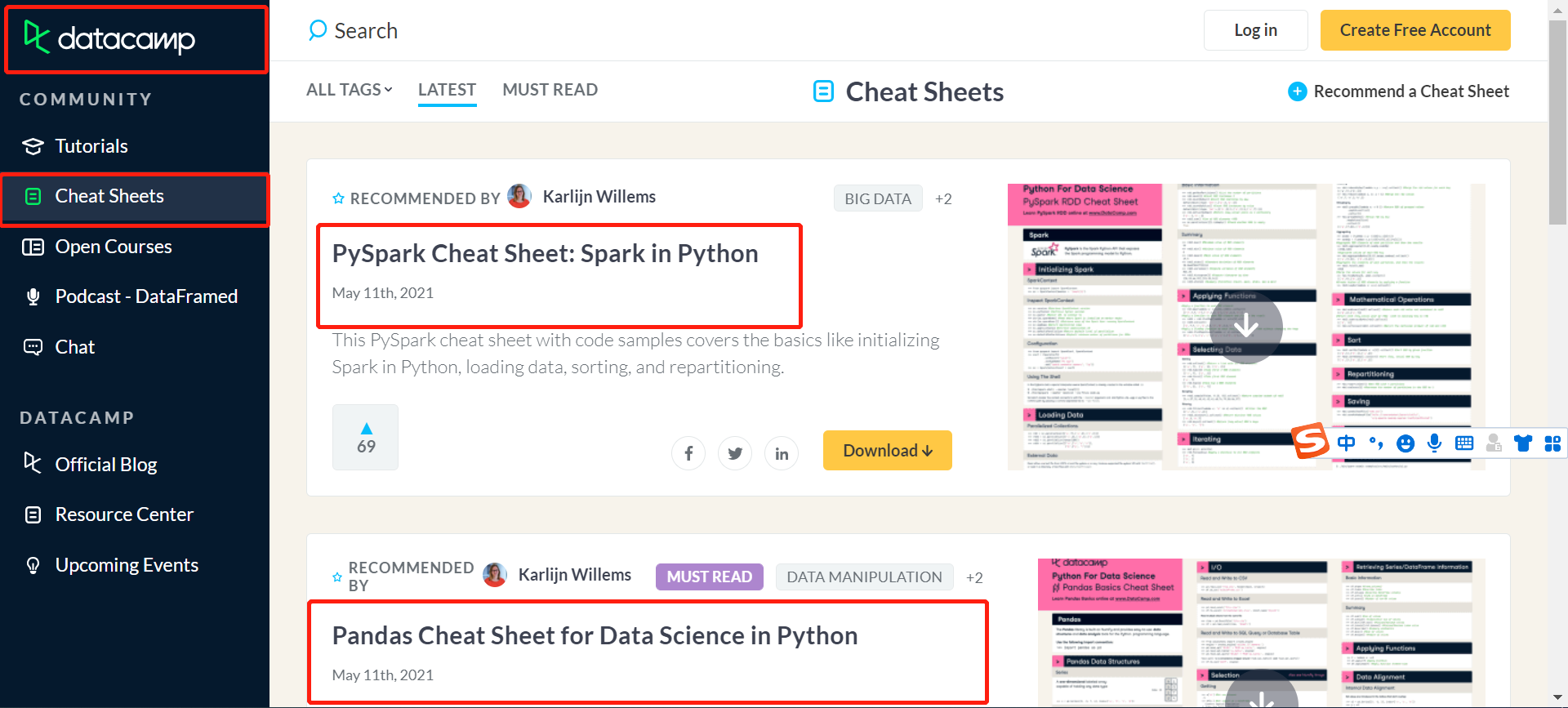 数据科学pythonr数据库机器学习（速查表）cheat Sheets大全python For Data Science Cheat Sheet Csdn博客