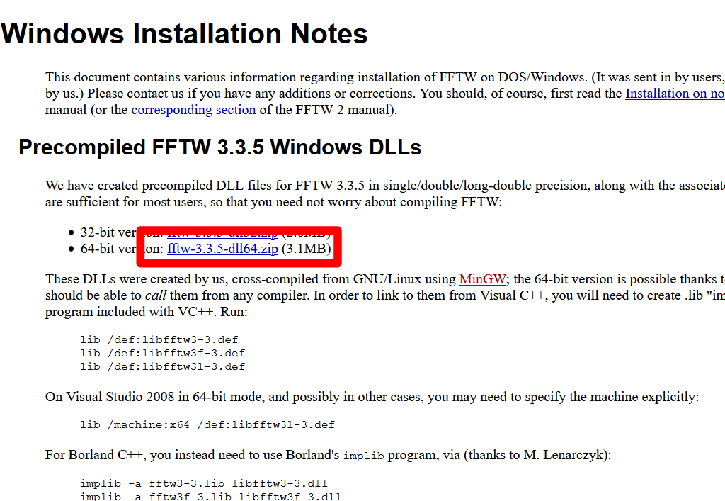 Win10用Visual Studio C++2019安装FFTW3库并测试_vs2019怎么安装portaudio库和fftw3库-CSDN博客